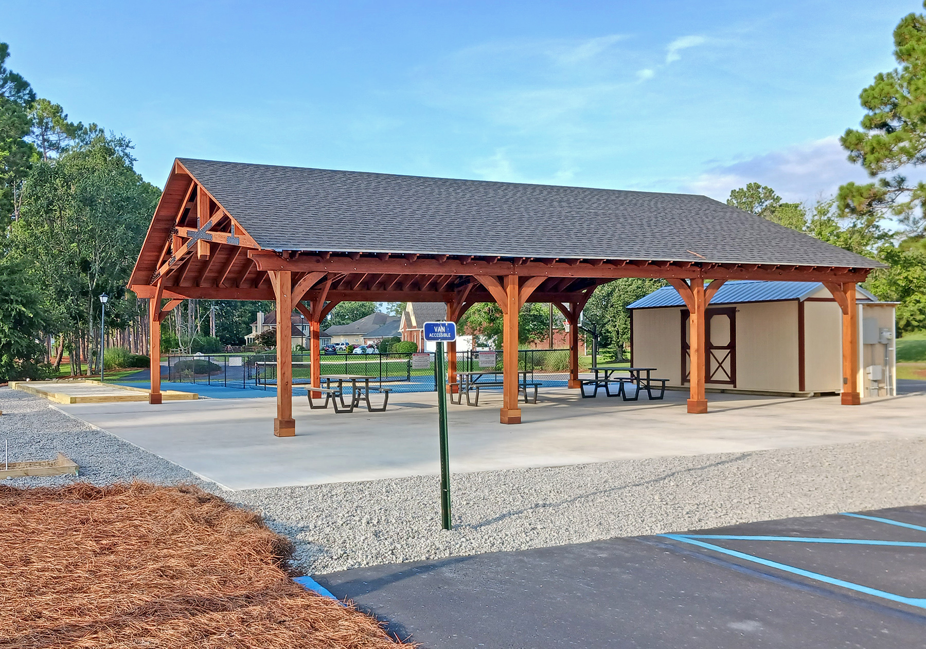 Esther Scissor Truss Pavilion | Forever Redwood