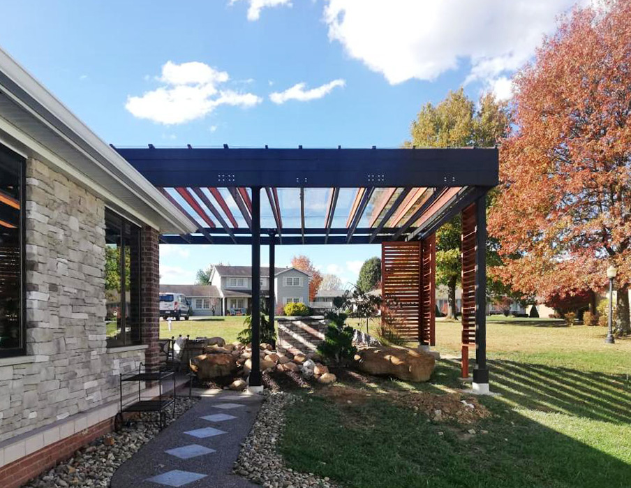 The L.A. Modern Pergolas, Custom Made from Redwood