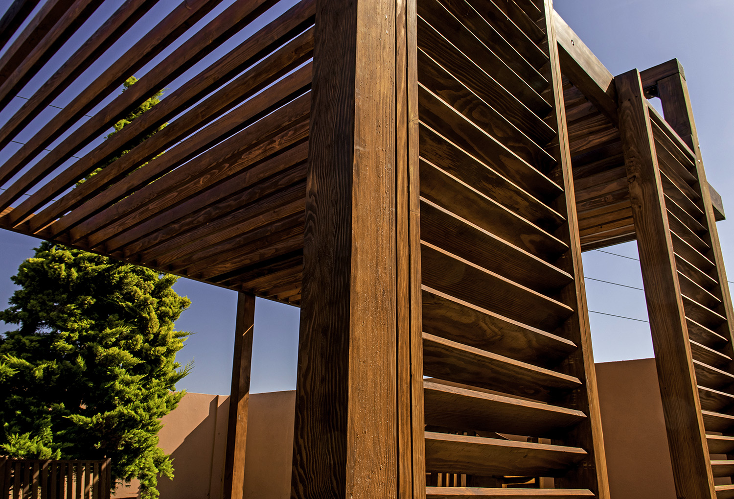 The L.A. Modern Pergolas, Custom Made from Redwood