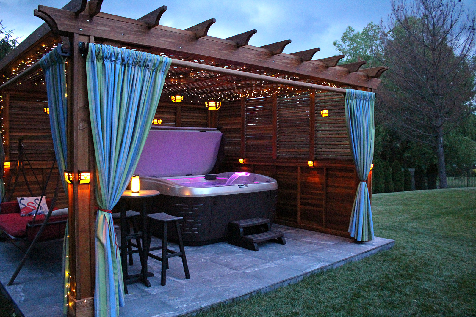 Lattice Pergola Kit, Custom Made from Redwood