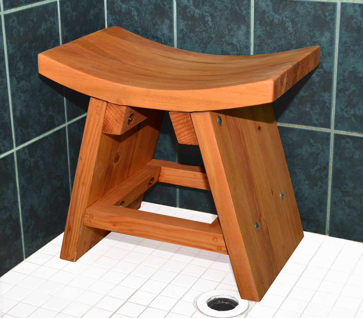 The Sanctuary Wood Shower Bench