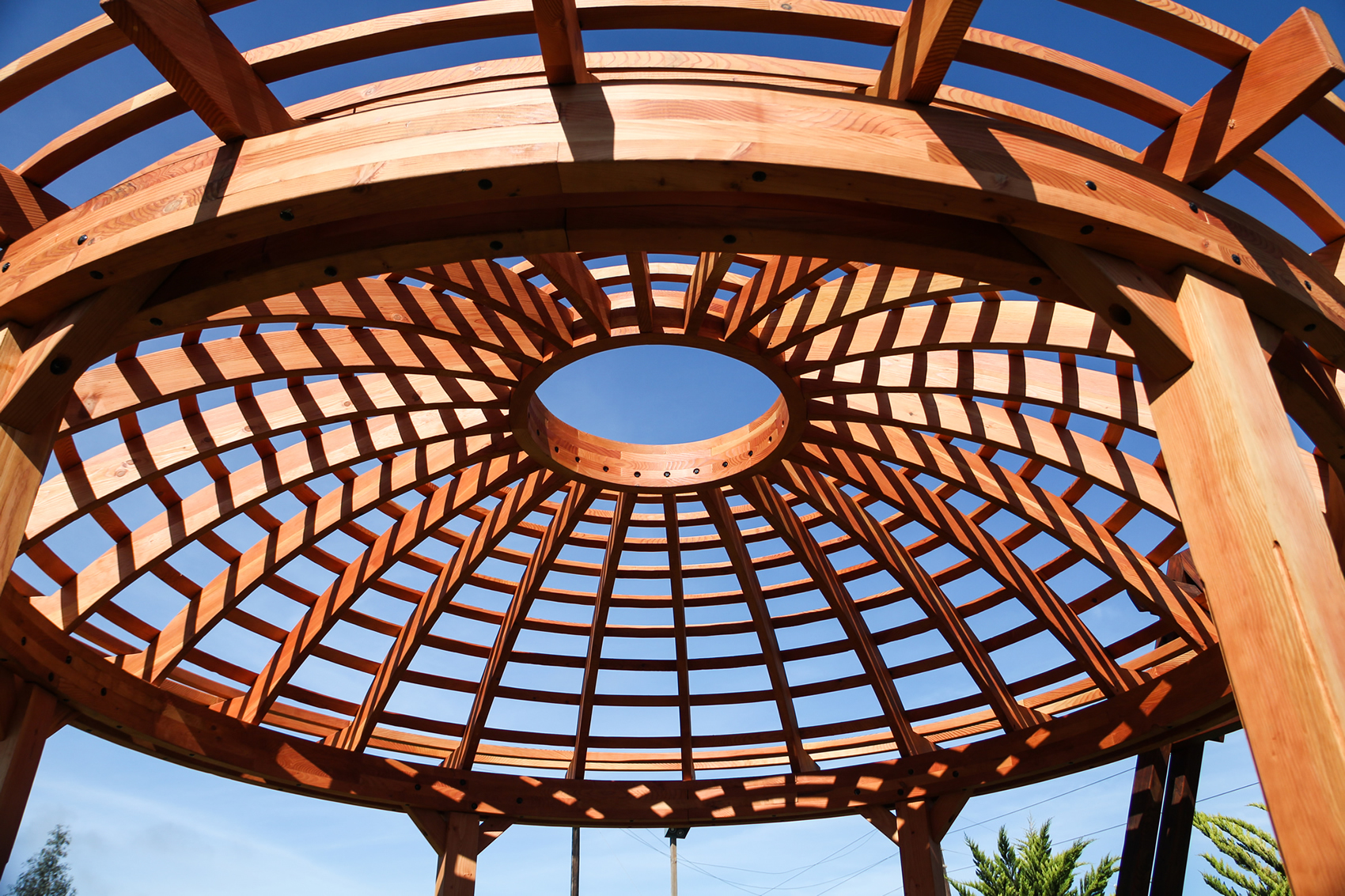 The Dome Pergola, Custom Made from Redwood