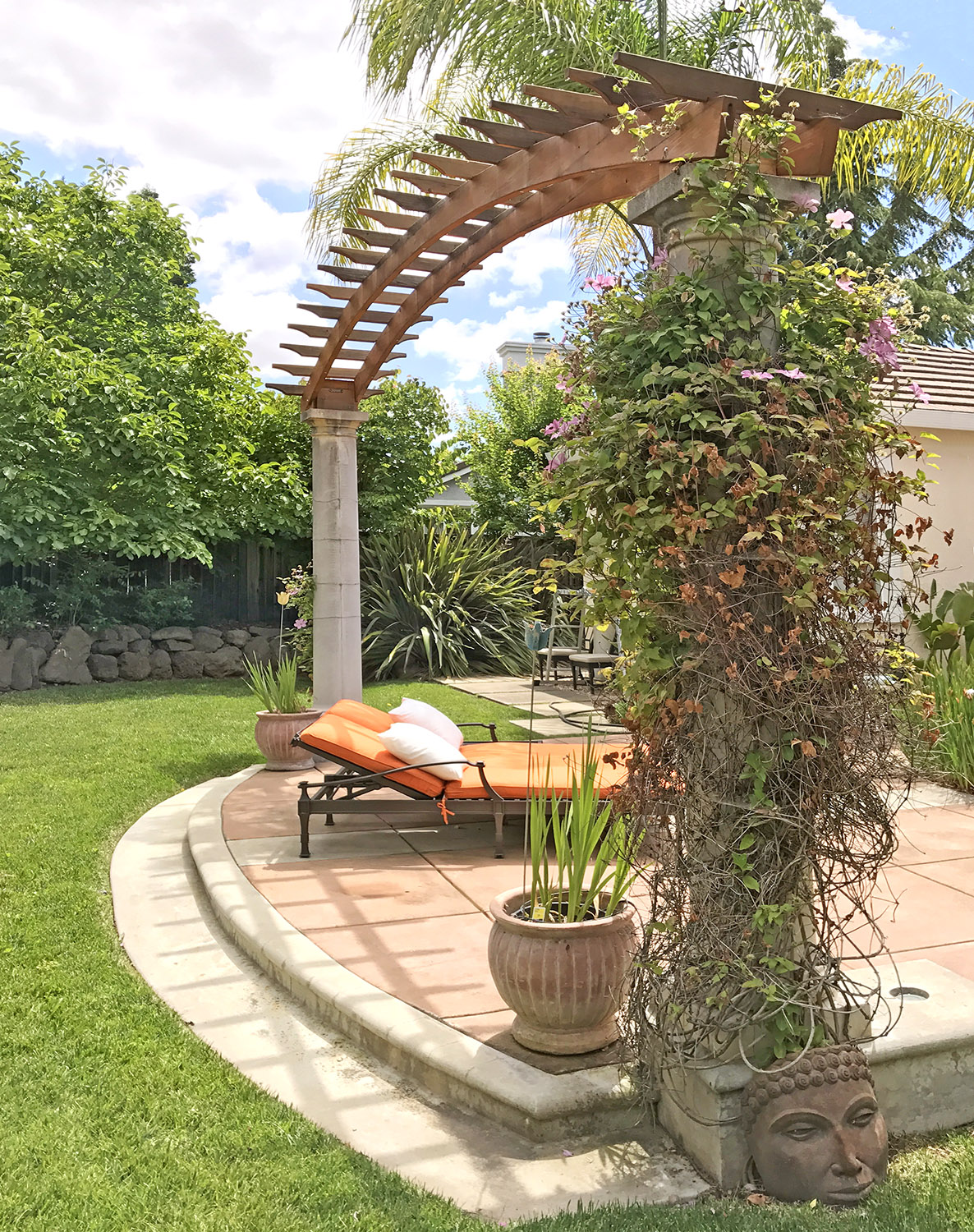 Two-Post Arched Wood Arbor | Forever Redwood