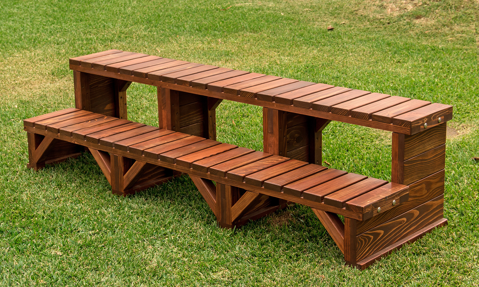 Redwood Spa Steps, Wooden Steps Made of Redwood