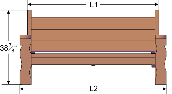 Rustic Wood Bench with Back for Garden Seating | Forever Redwood