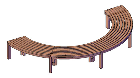 Miramar Half Circle Tree Bench